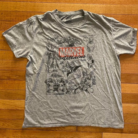 Funko | Shirts | Funko Shirt Mens Large Gray Marvel Villains Thanos ...